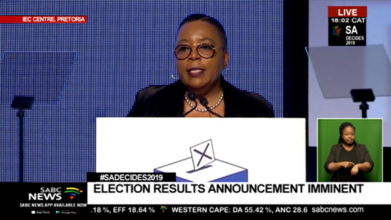 IEC final national election announcement underway: Sy Mamabolo - YouTube