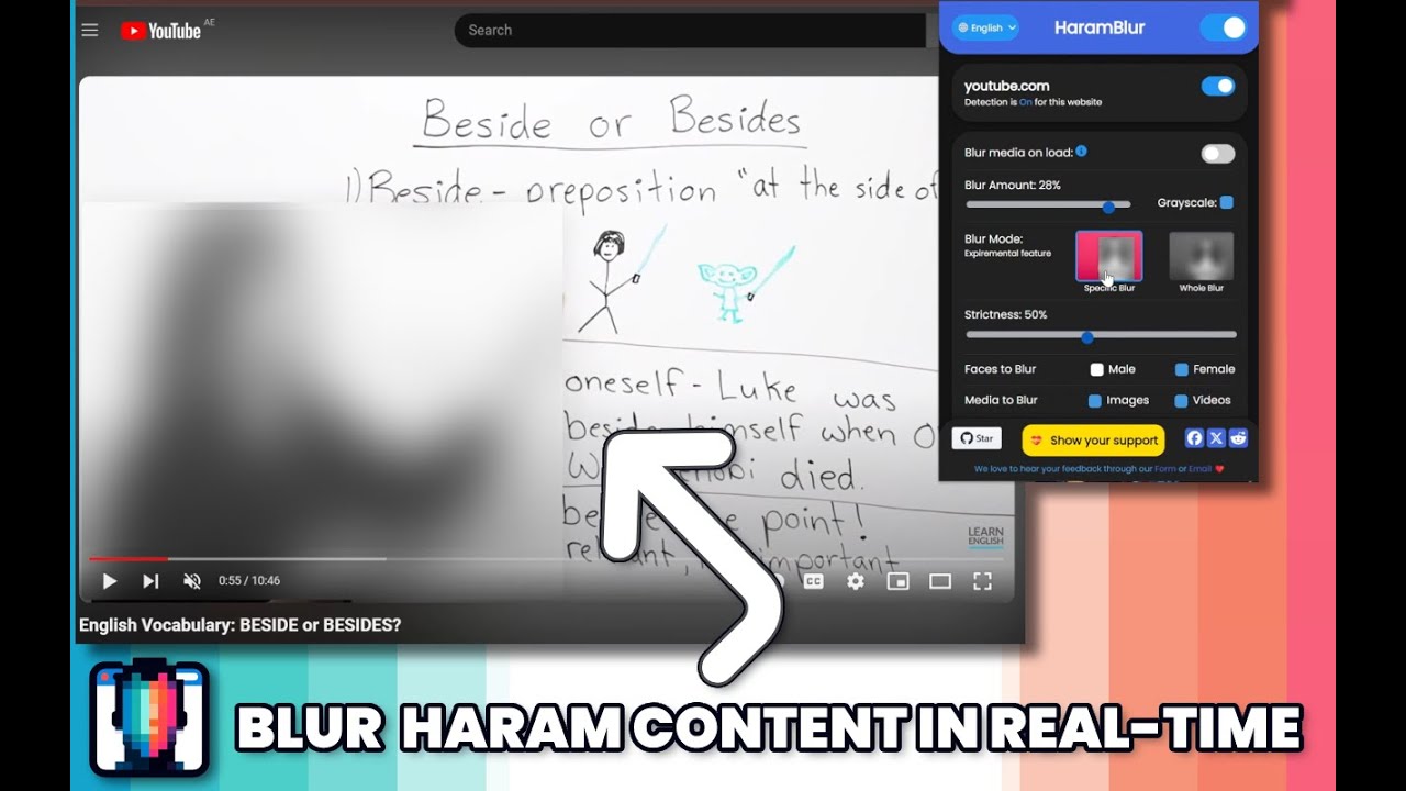 HaramBlur New Update: Protect your gaze from Haram/NSFW content - YouTube