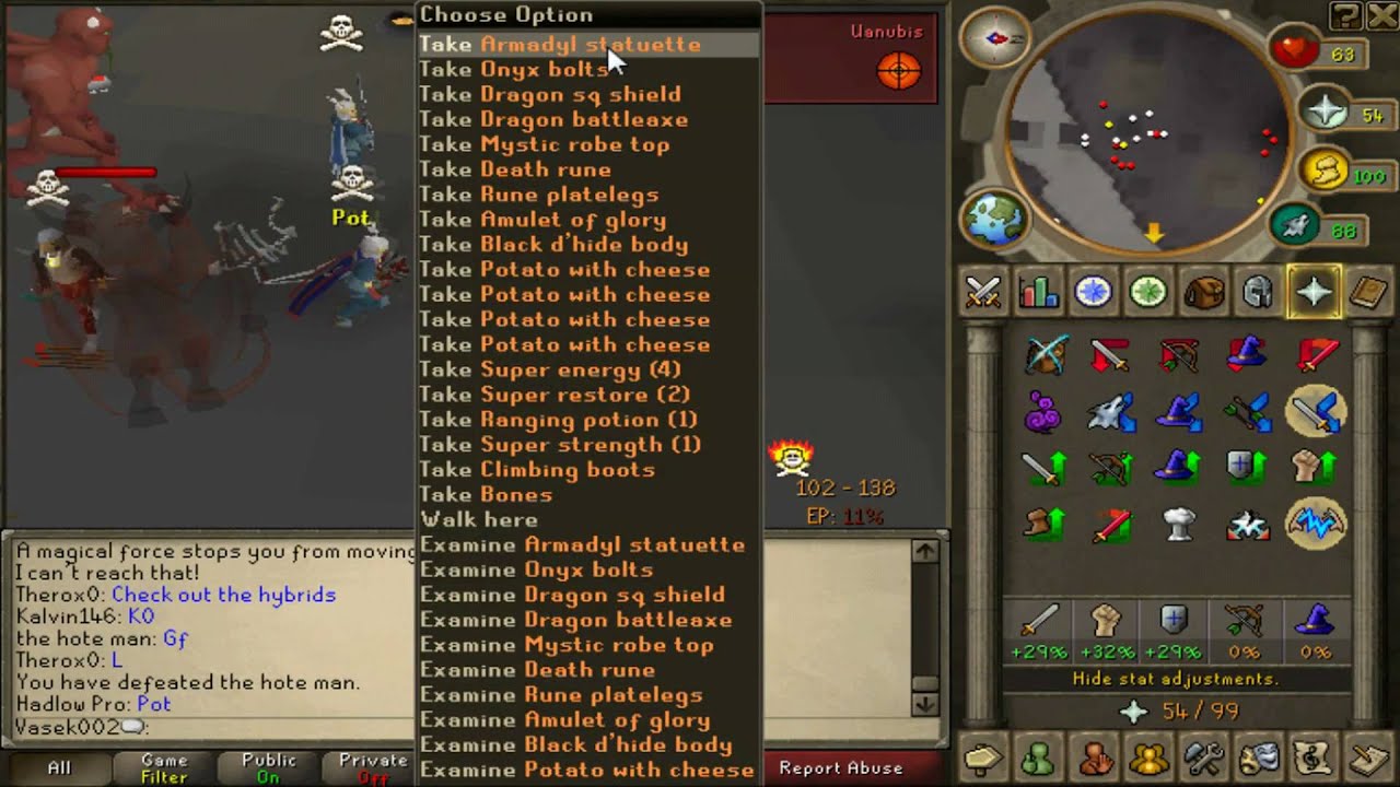 Runescape Pk Video 12 Vasek002 Ags Pking 70 + Hitting , Pro hybrid ...