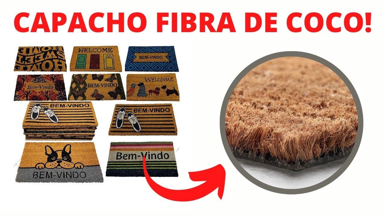 Capacho Fibra De Coco Corttex Antiderrapante Para Entrada de Porta DK ...