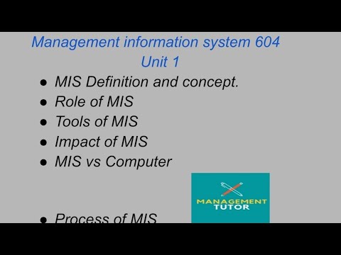 What is Management Information System? Intro to MIS in Hindi| CCSU ...