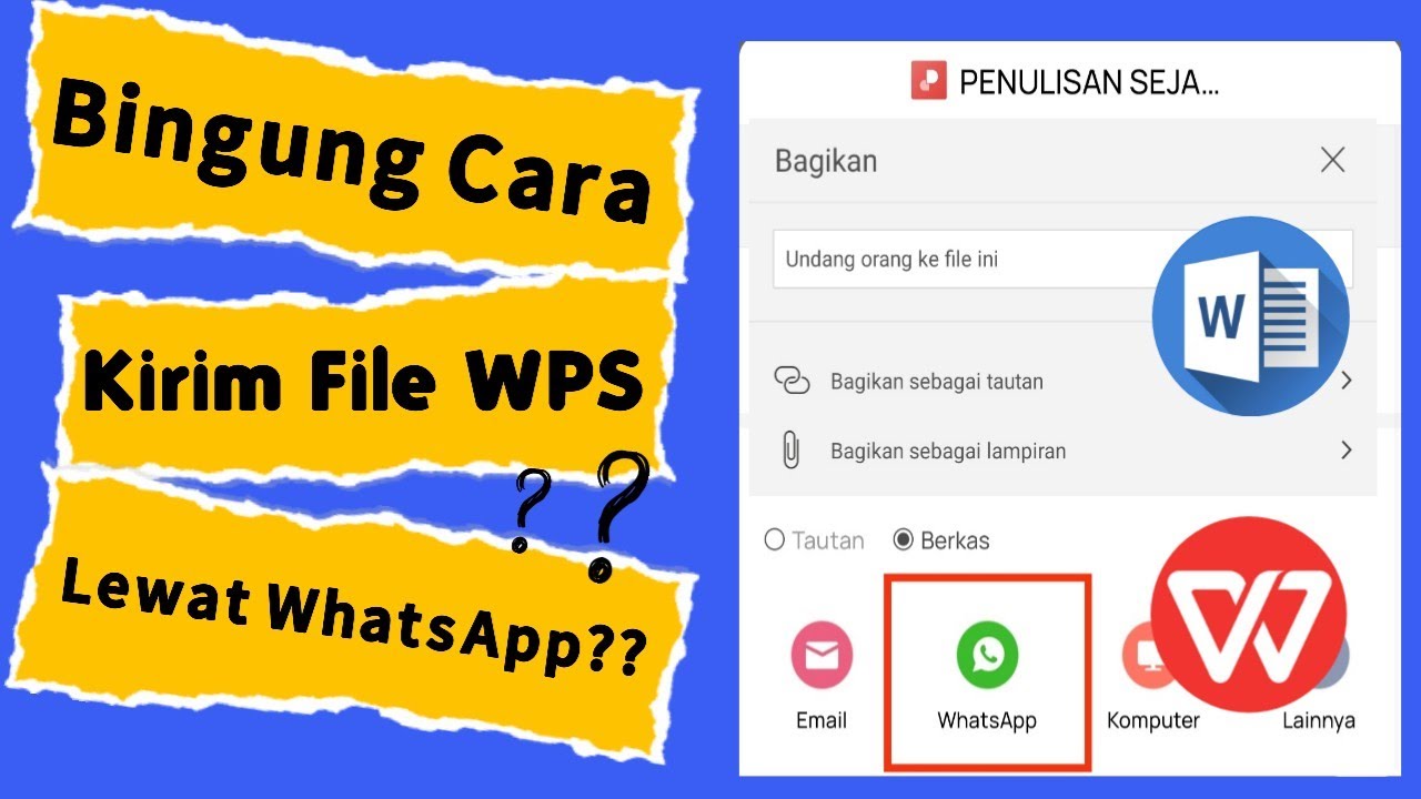 Cara Mengirim File WPS Office & Word ke WhatsApp || MONLIS TIPS - YouTube