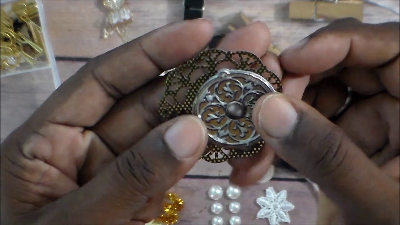 Embellishments made from an embellishment box!!! - YouTube