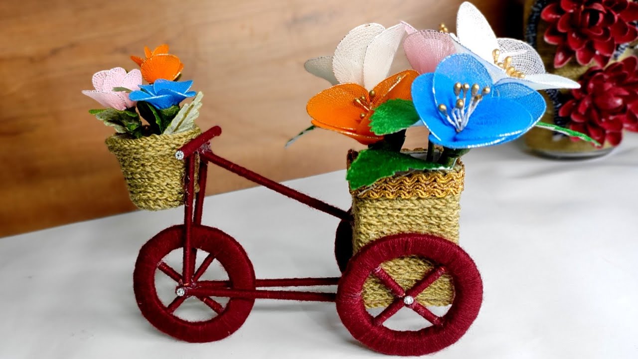 How to make a Beautiful cycle craft || cardboard cycle craft idea ...