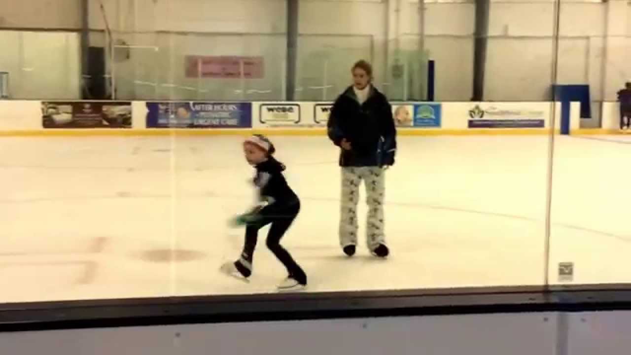 Double Salchow progress continues at age 6 (month 2) - YouTube