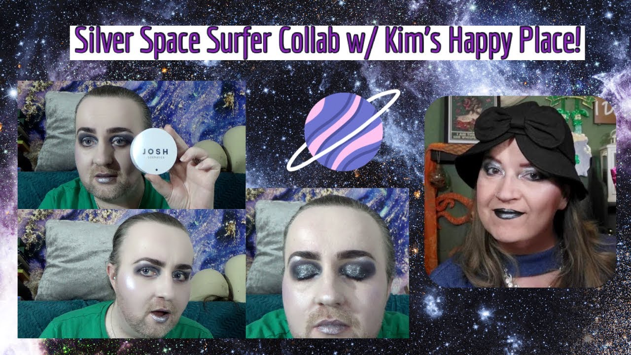 Silver Space Surfer Makeup Collab w/ @hangingoutwithkim GLAM MAKEUP ...