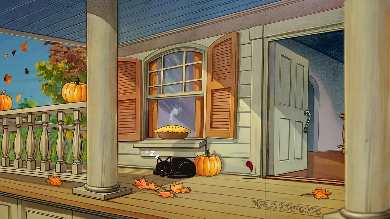 1948, sitting on a porch on an Autumn morning 🍁 fall oldies playing in ...