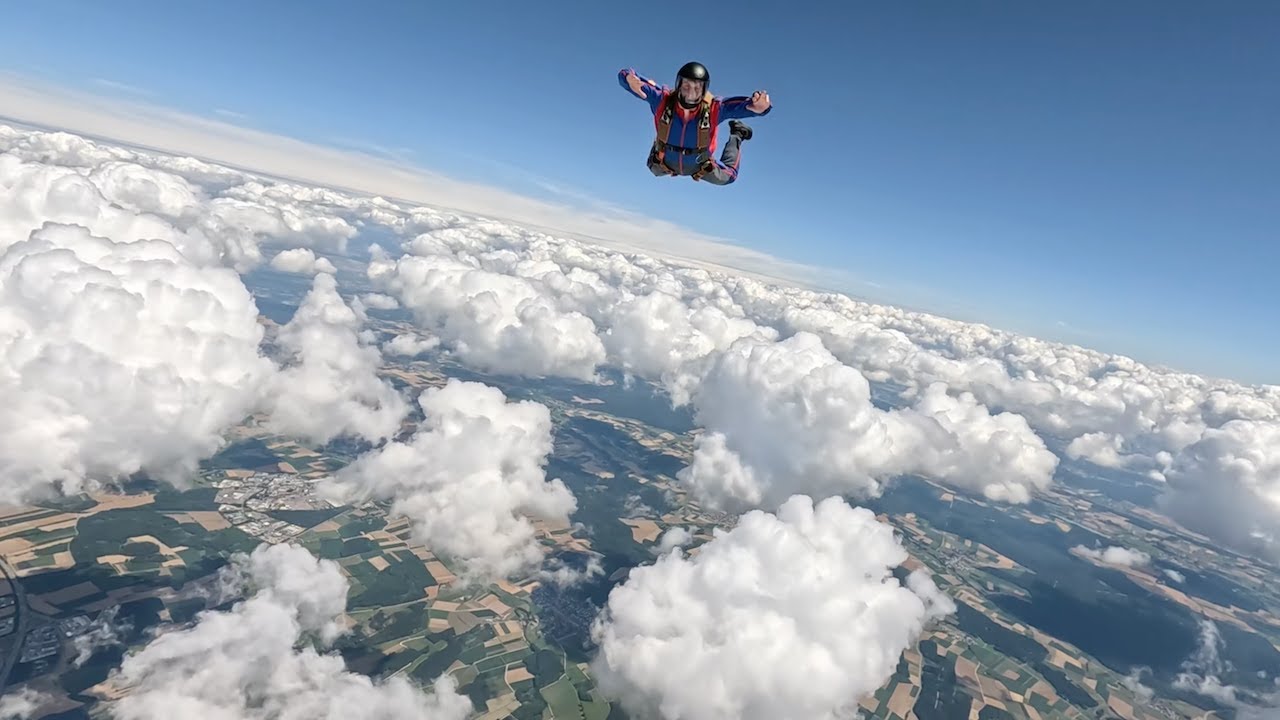 Skydiving through the Clouds | Tristan Schwandke | Paranodon Fallschirmsport Illertissen - YouTube