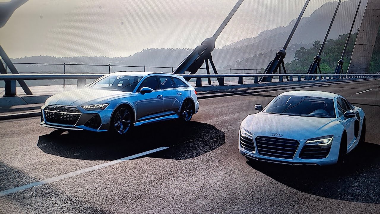 Forza Horizon 5 drag race Audi R8 Vs Audi RS6 - YouTube