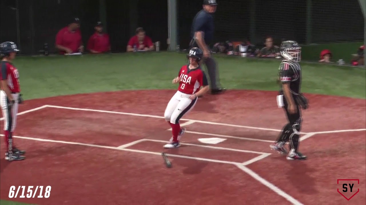 6.15.18 DH Game Highlight vs USA Softball - YouTube