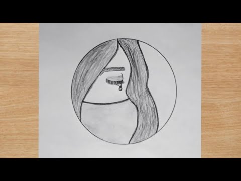 Crying girl drawing circle drawing for beginners ||easy drawing || art ...