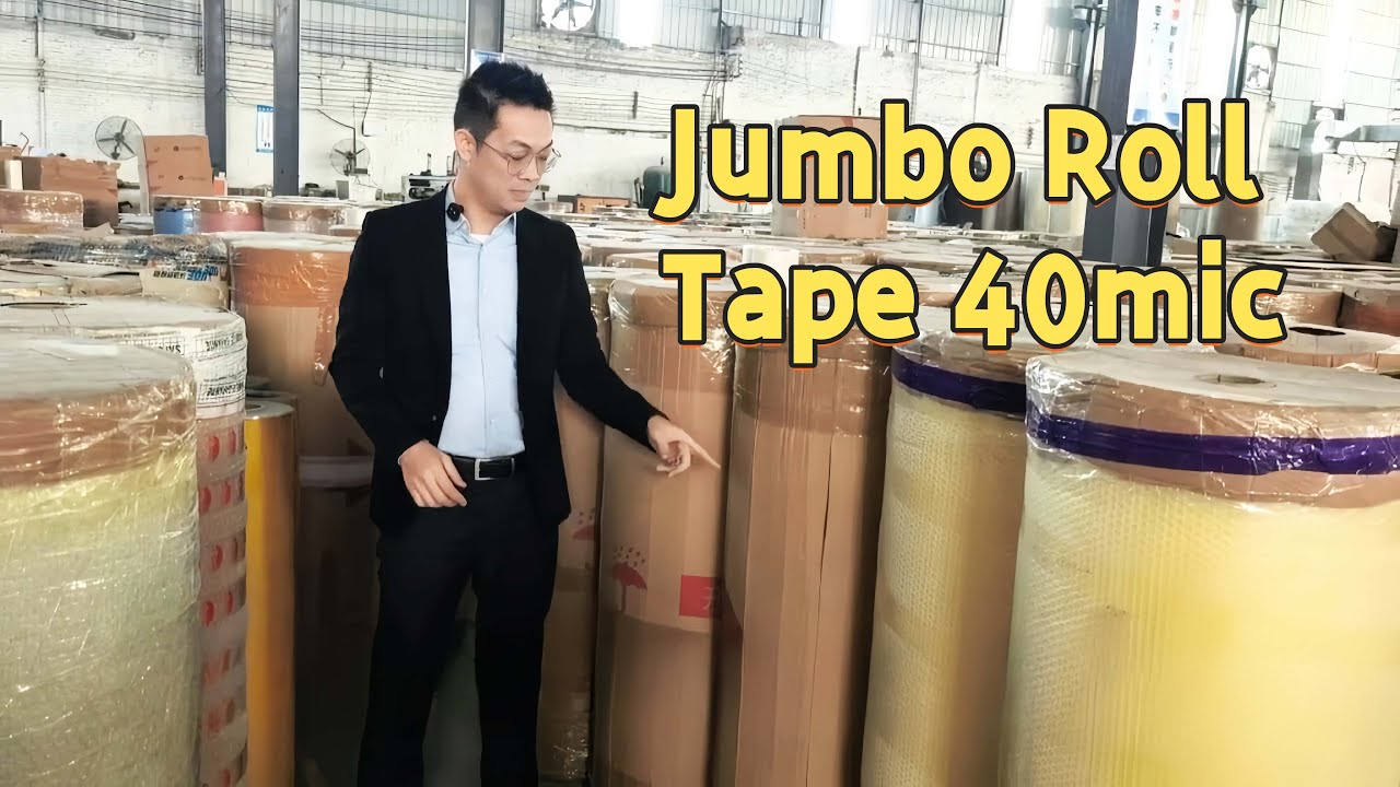 Jumbo roll tape 40mic,jumbo adhesive tape,jumbo roll gummed tape,jumbo ...