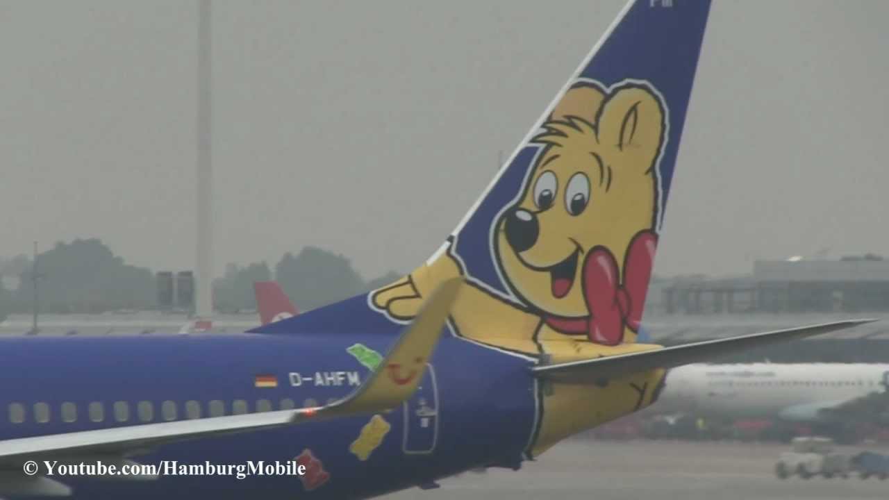 HARIBO Plane! GoldbAIR" B737-800 TuiFly Takeoff @ Hamburg - YouTube