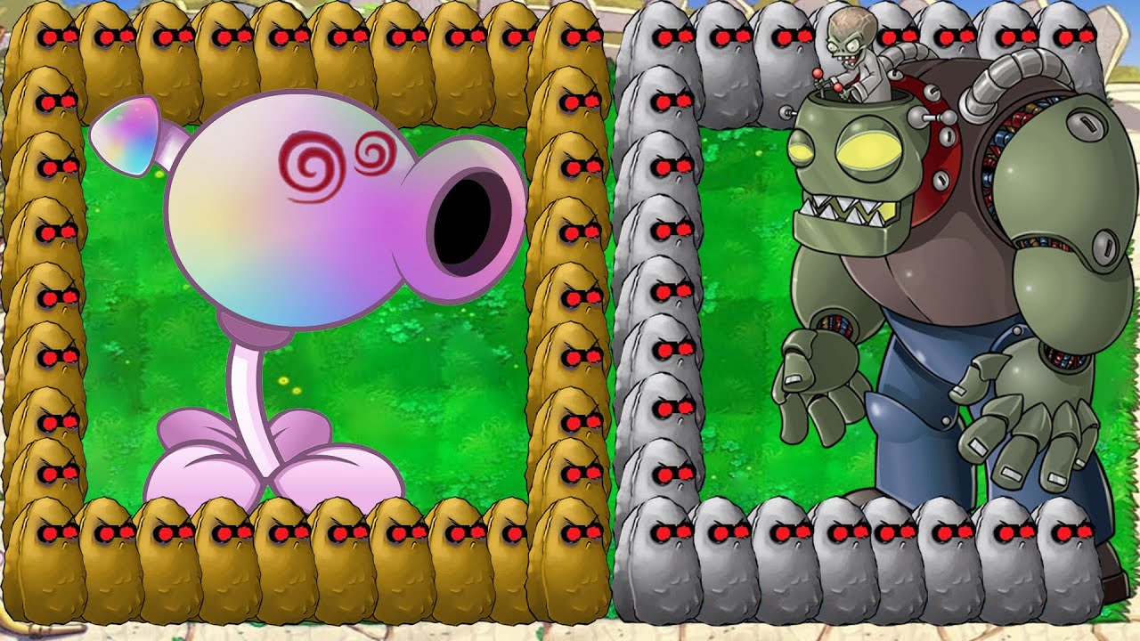 Hypno Peashooter Nut Attack Giga Zomboss vs Gargantuar - Plants vs ...
