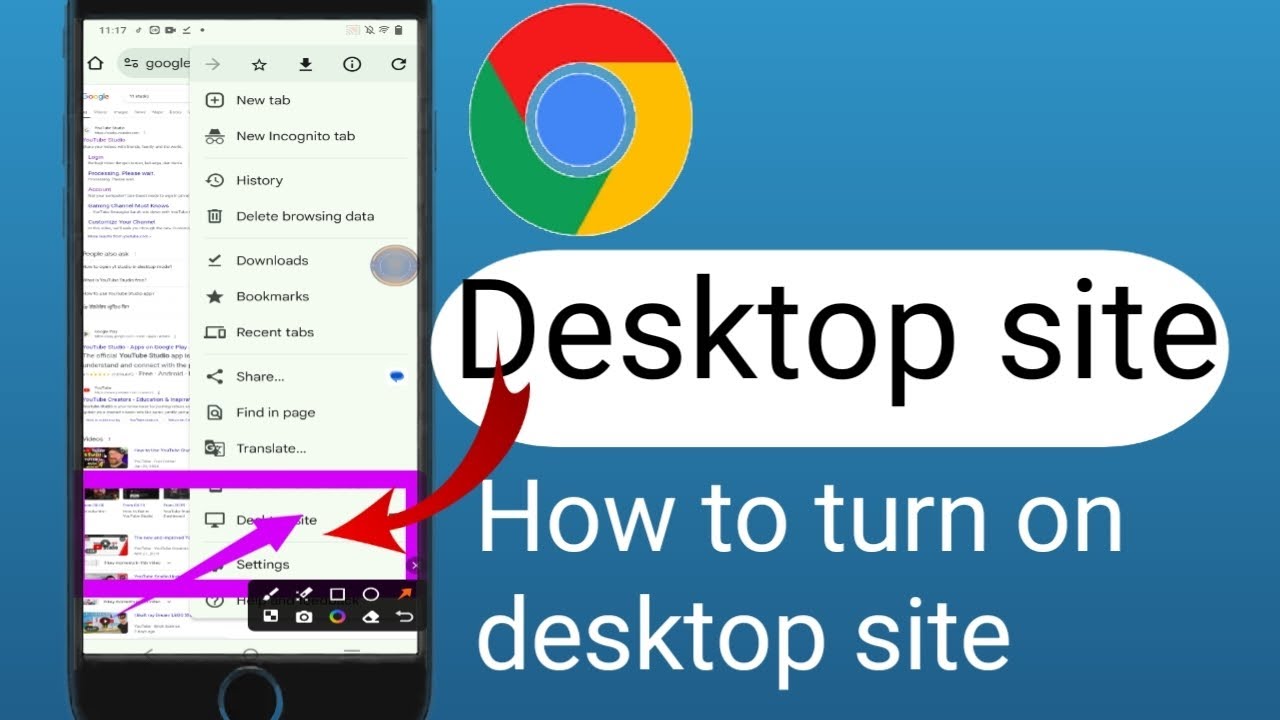 How to Turn on Desktop site - YouTube