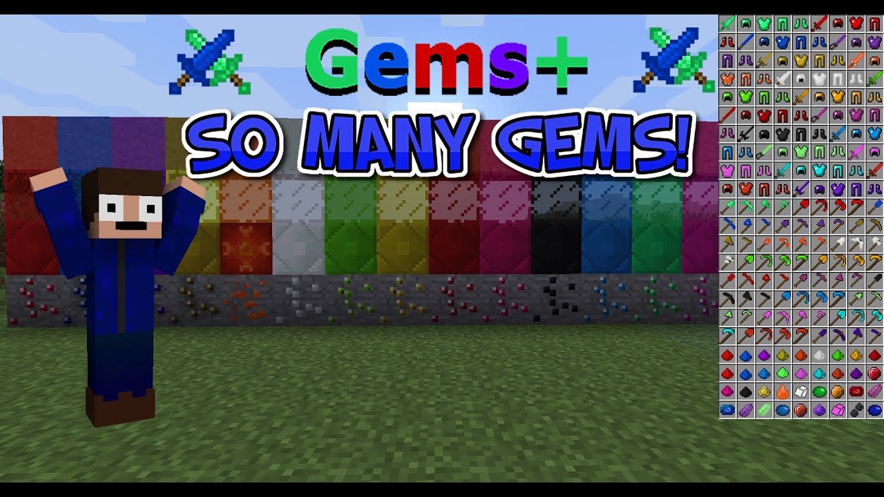 SO MANY GEMS! | GemsPlus mod review (1.8) - YouTube