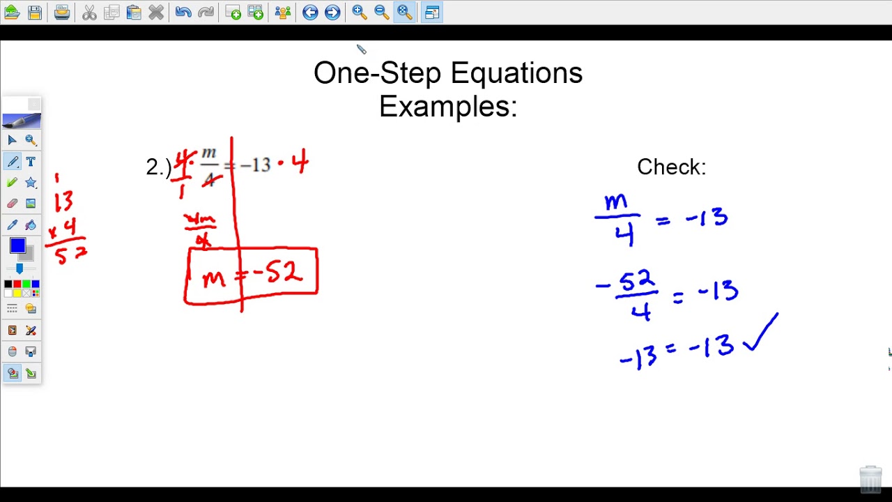 #8 7th Grade Summer School Math 2020 7 AF 2 Solving One Step Equations ...