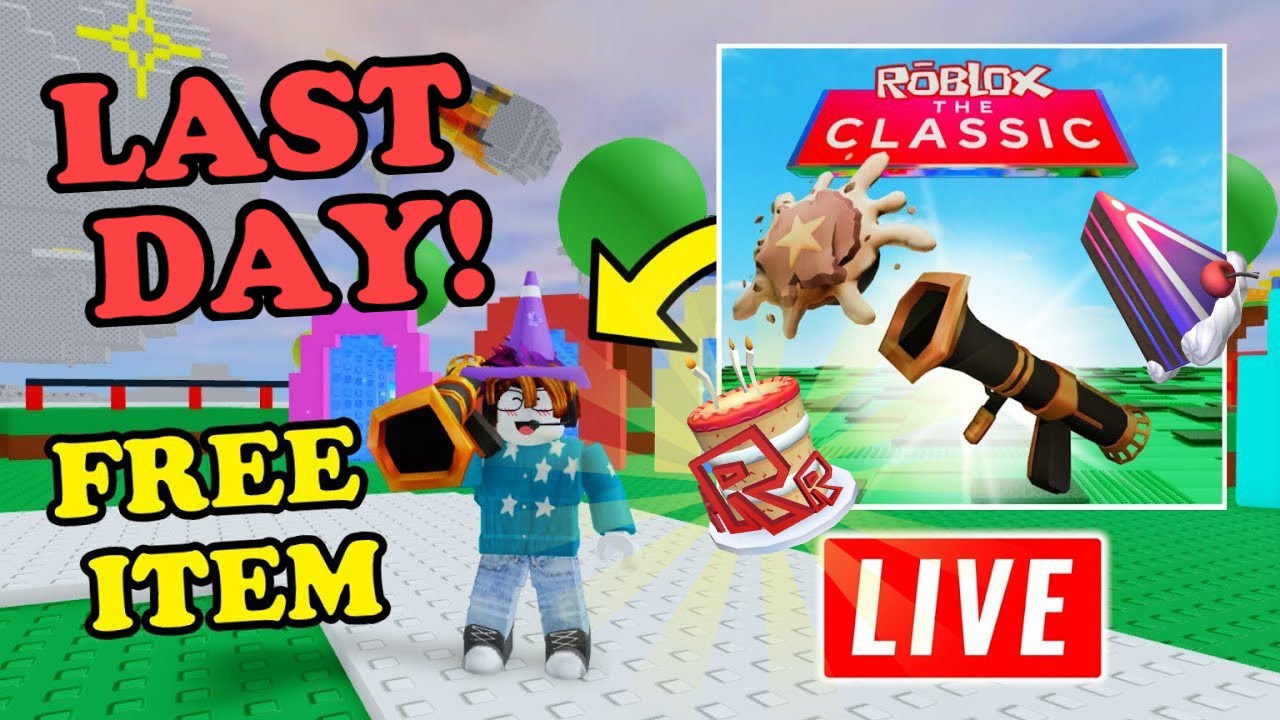 Roblox Classic Event LIVE! FREE ITEM Giving Away Star Creator Pie LAST ...
