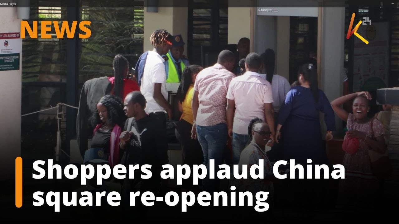 Shoppers applaud the re-opening of China square store on Thika road ...