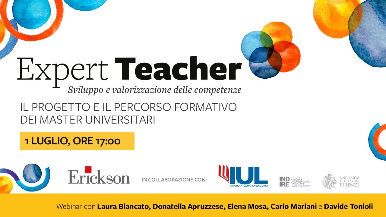 Expert Teacher: il progetto formativo e i master universitari - YouTube