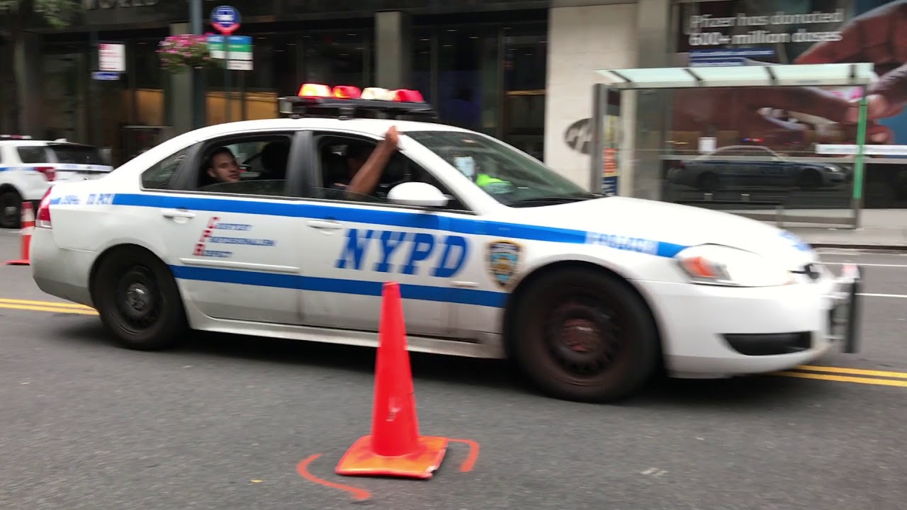 NYPD CRUISER PATROLLING ON 42ND STREET DURING THE 2017 U.N. GENERAL ...