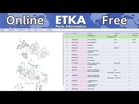 Etka Online kostenlos | Ersatzteilkatalog VW Teilenummern für Bremsen aussuchen VAG Seat Audi Skoda
