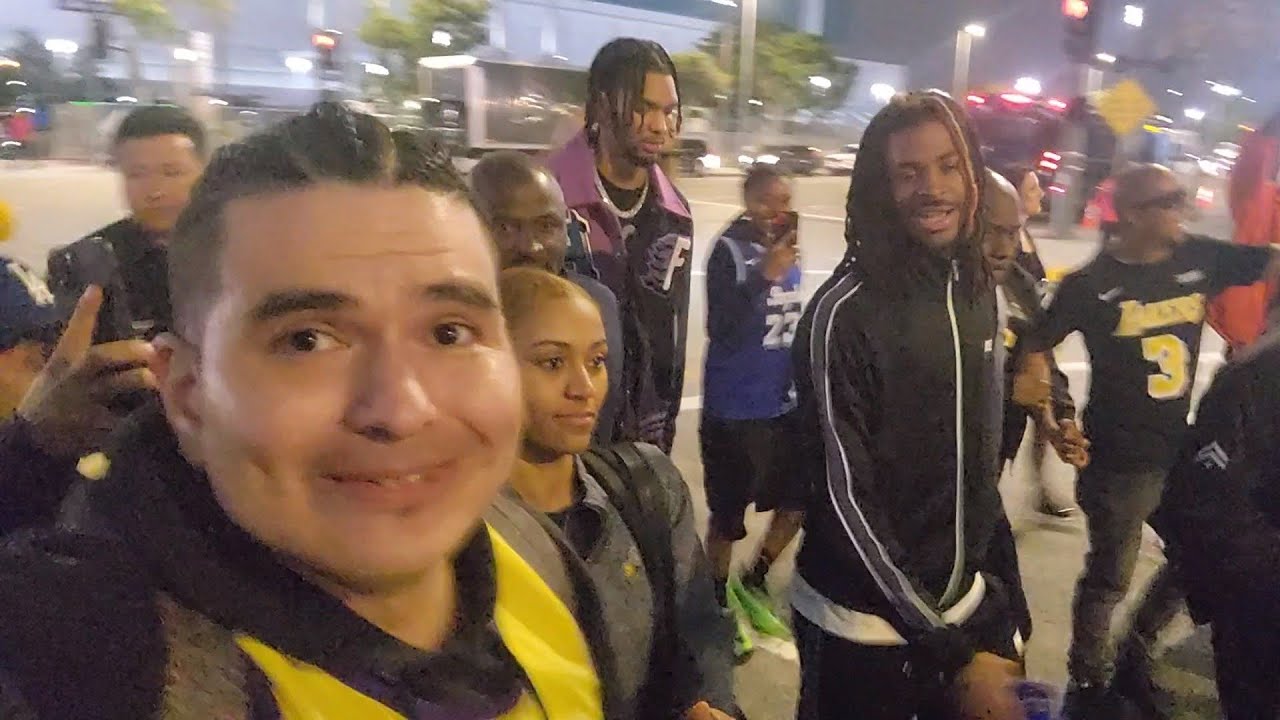 Ja Morant walking and every Lakers fan screaming good bye when Memphis ...