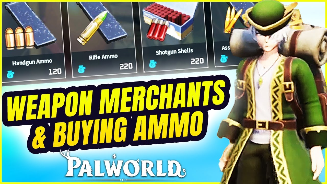 Palworld: Where to find Merchants Selling Weapons/Ammo (bullets) - Map ...