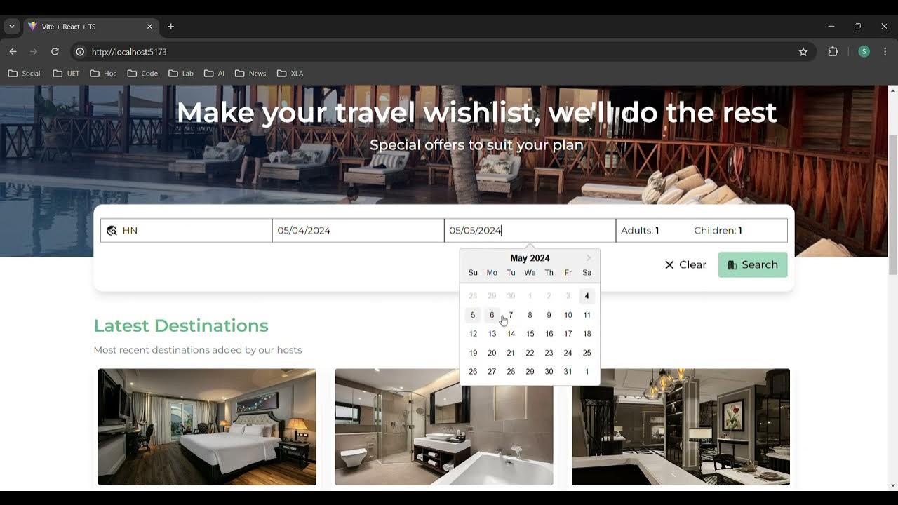 Demo Homestay Booking Website - YouTube