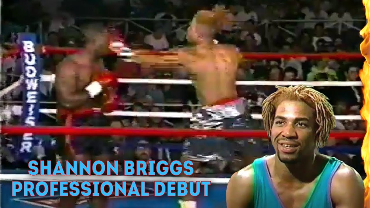 Shannon Briggs First Ever Professional Boxing Fight - YouTube