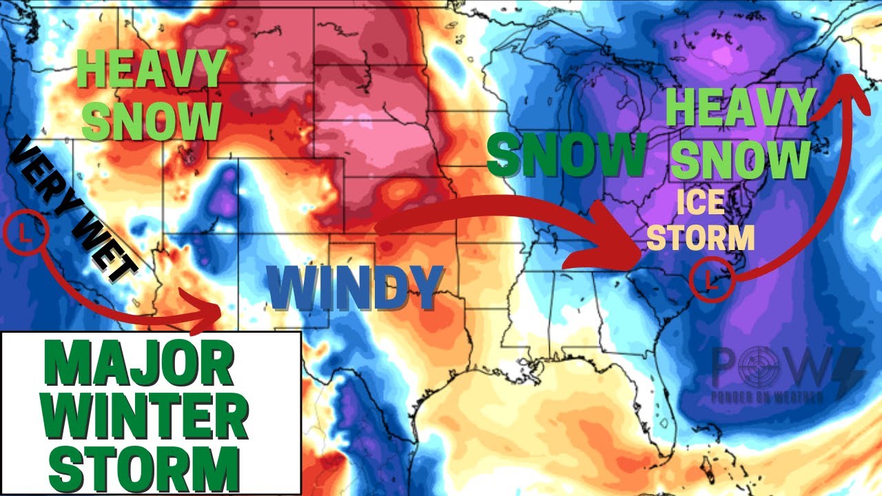 Major Winter Storm! Heavy Snow & Ice Storm! - POW Weather Channel - YouTube