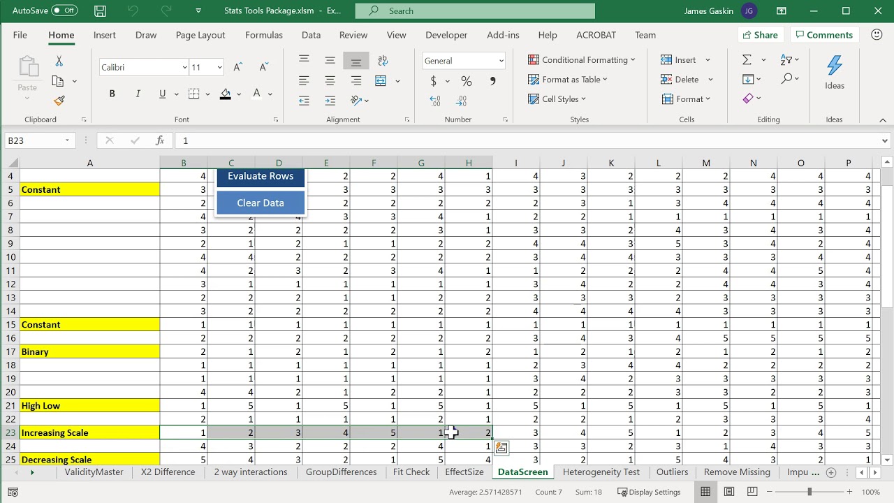 Data Screening Excel Macro - YouTube