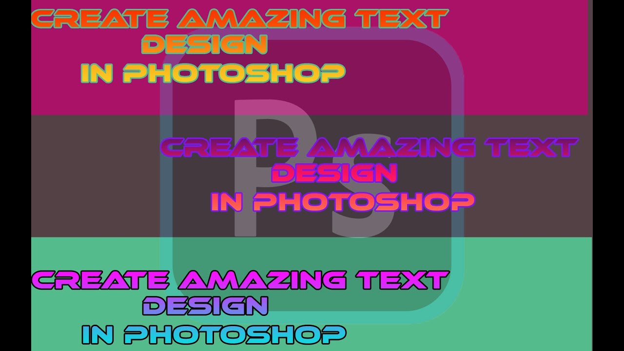CREATE CUSTOM TEXT DESIGN IN PHOTOSHOP | # PHOTOSHOP TUTORIAL 4 - YouTube