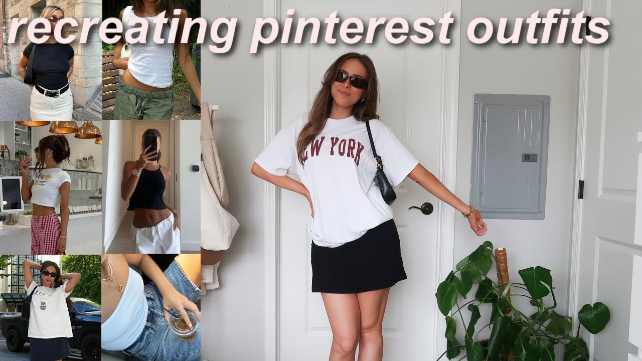 RECREATING SUMMER PINTEREST OUTFITS 2024 | casual + trendy outfit ideas ...