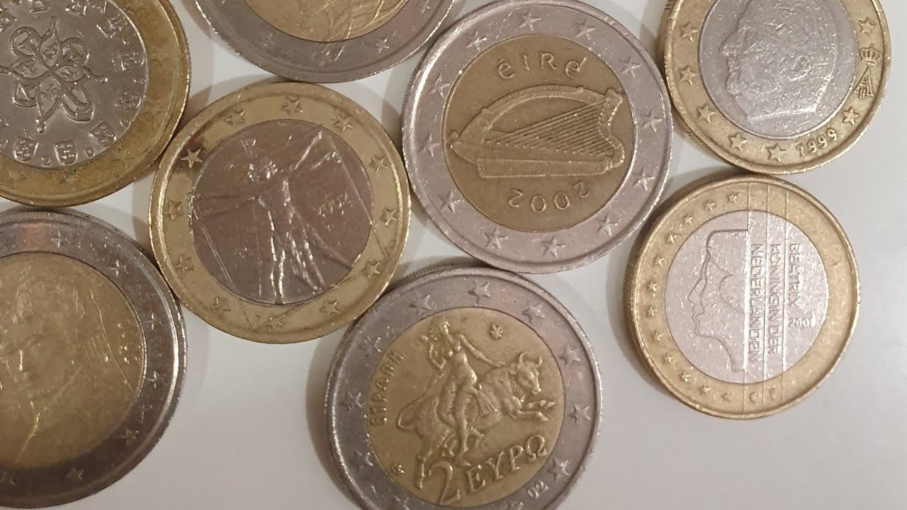 1€, 2€ Mix "RARE" Euro Collections #youtube #coins - YouTube