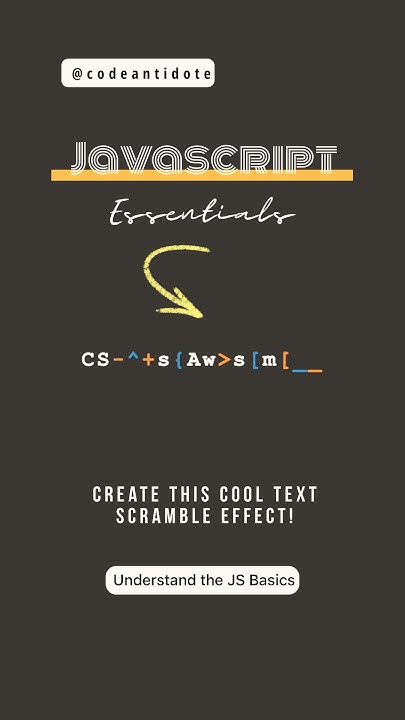 Text Scramble Effect Shorts Trending Viral Webdevelopment Coding Programming Html Css 