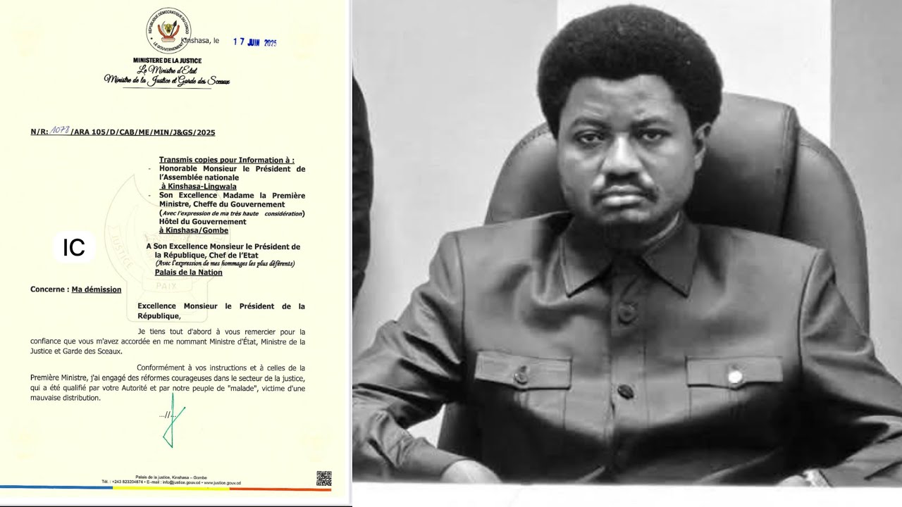 Lettre de démission de Constant Mutamba - YouTube