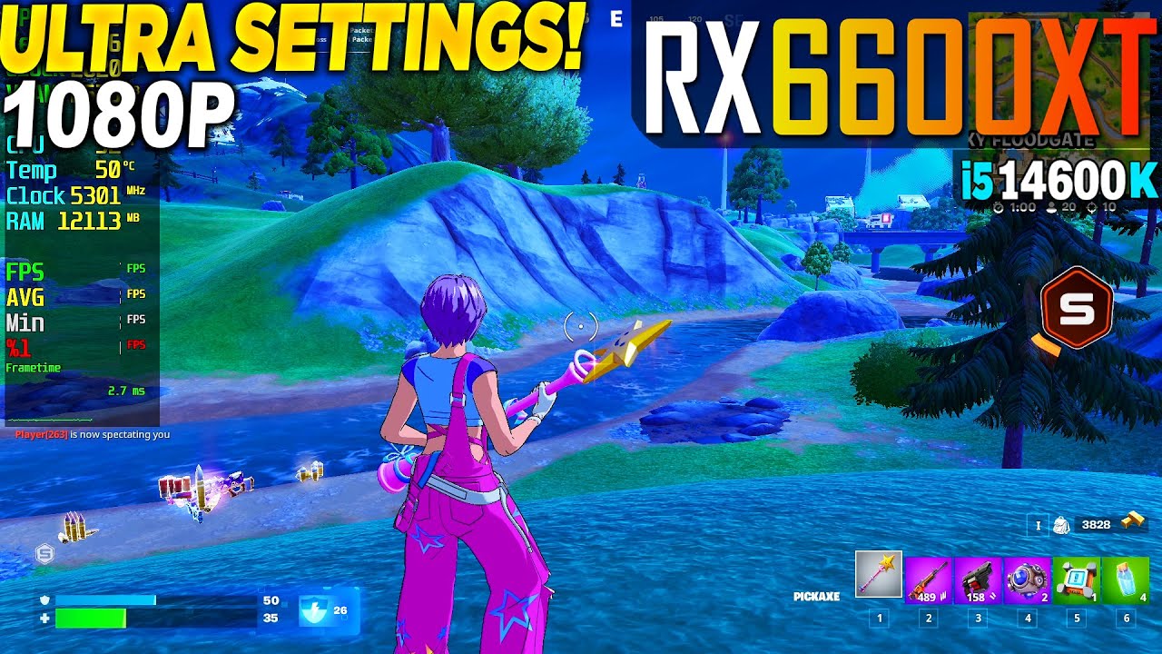Fortnite Chapter 6 Season 4 RX 6600 XT + i5 14600K - 1080p Performance ...