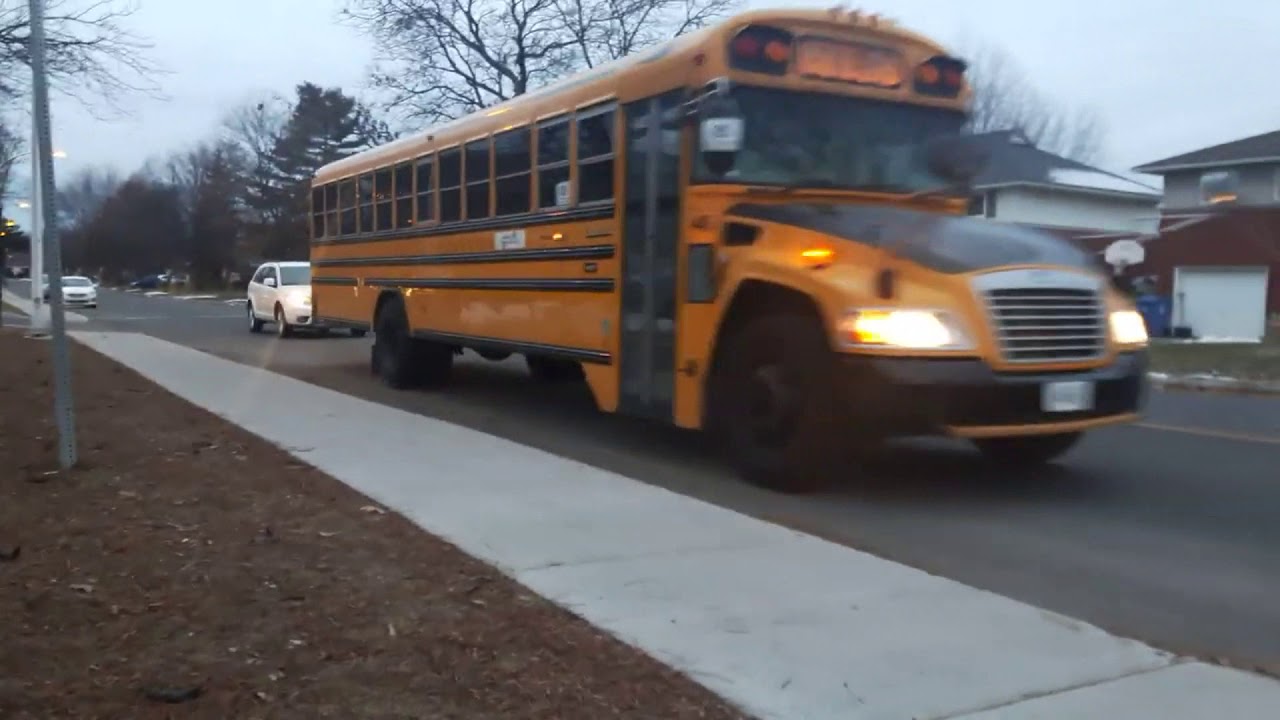 Buses Leaving HS - IC Thomas and Bluebird - Early December - YouTube