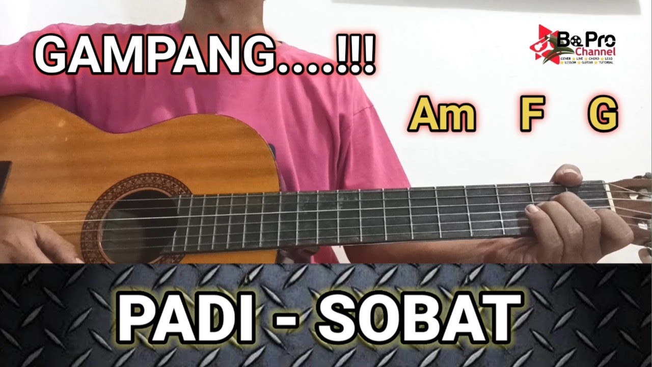 Padi sobat chord gitar mudah | versi akustik - YouTube