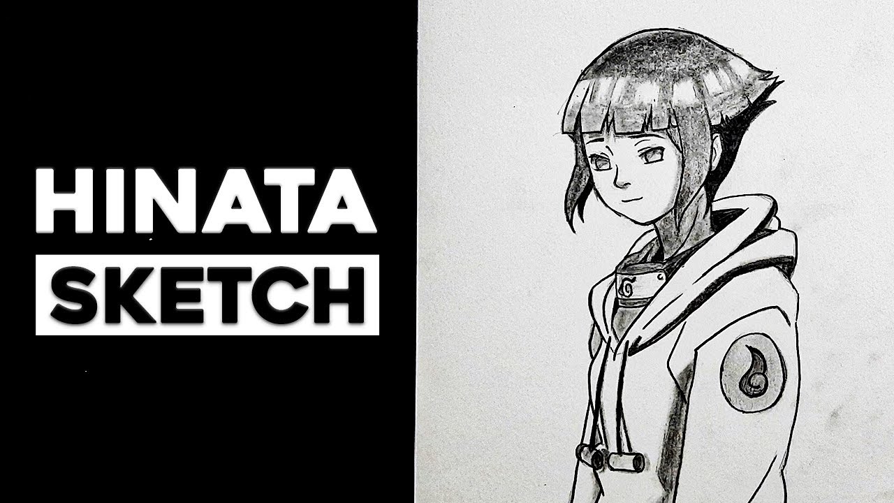 How To Make Hinata Hyuga Pencil Sketch | Naruto Characters - YouTube