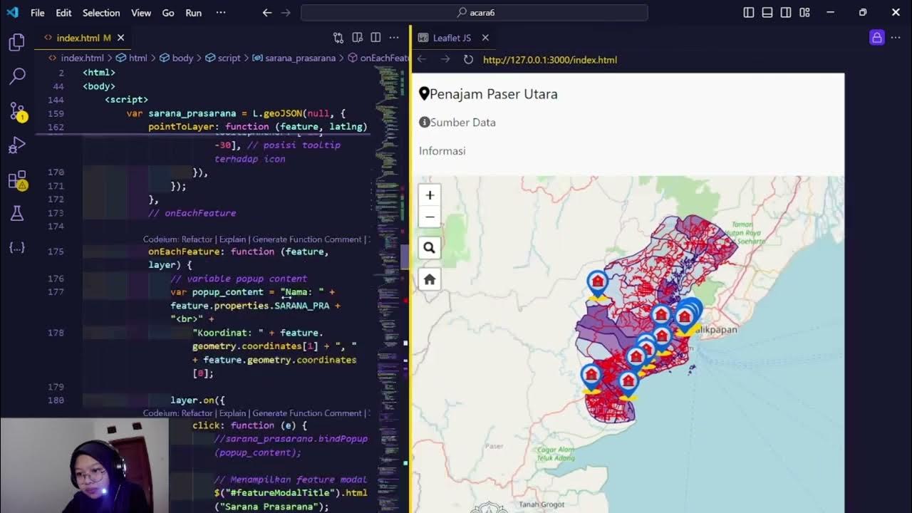 PGWEB Acara 6 || Leaflet JS dan Bootstrap || Nadine Zahida - 517930 - YouTube