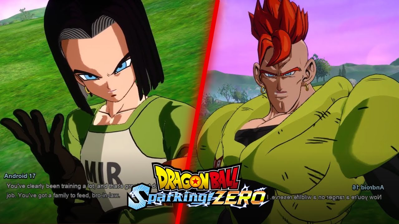 Android 17 vs Android 16 Interactions and Combat - Dragon Ball Sparking ...