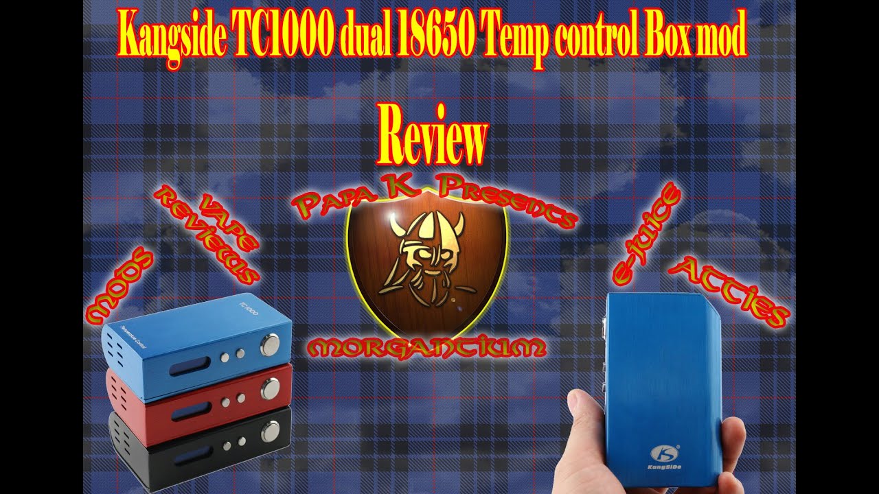 Kangside TC1000 Temperature control Dual 18650 box mod - YouTube
