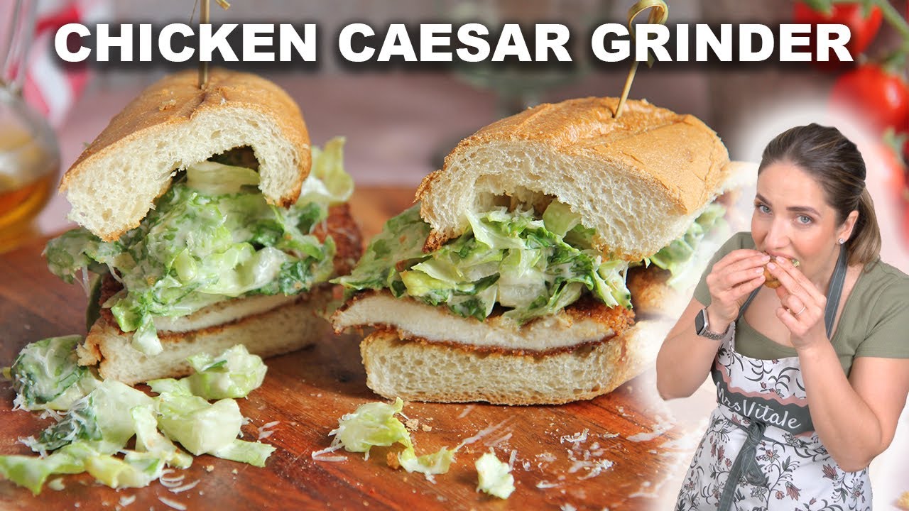 Chicken Caesar Grinder Sandwich - Super Quick & Easy Recipe! - YouTube