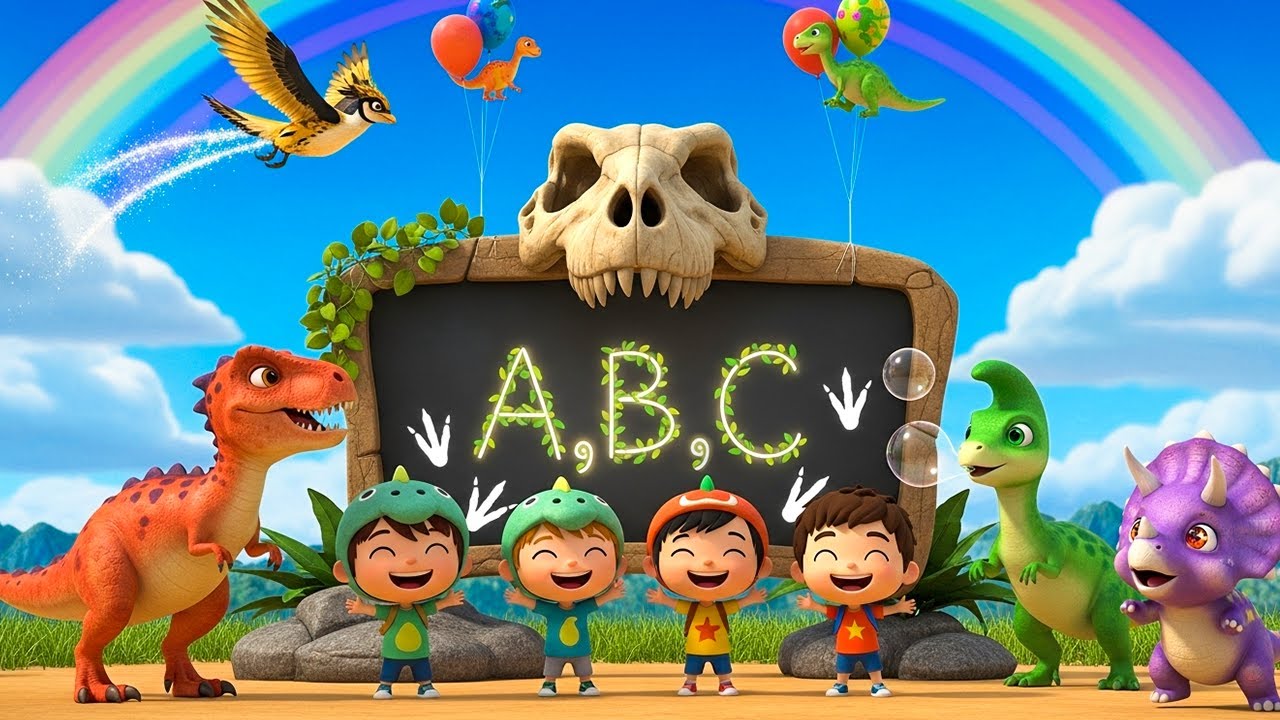 [KIDS’ FAVORITE] ABC Dinosaur Song for Kids – Fun Alphabet Learning for ...