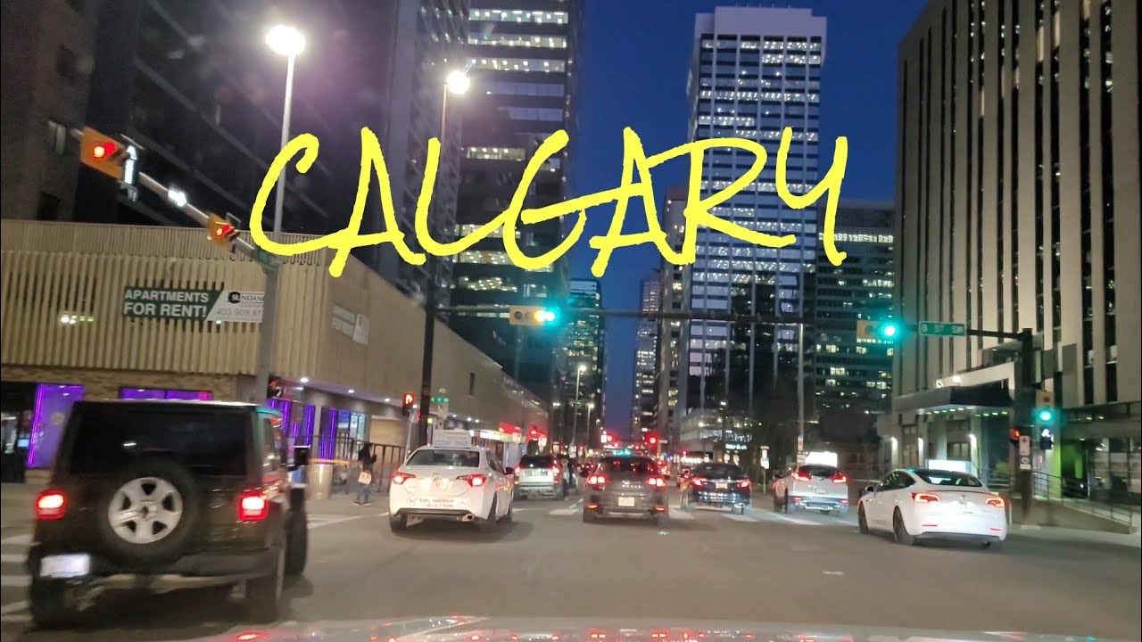 SUNSET DRIVING IN CALGARY ALBERTA November 20, 2021 #calgary #alberta # ...