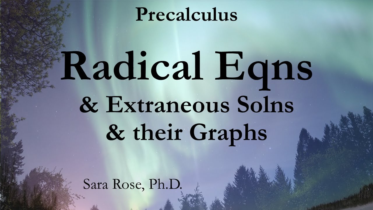 Intersecting Radical Equations & Extraneous Solutions & their Graphs ...