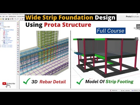Wide Strip Foundation Design for a Residential Building using Prota ...