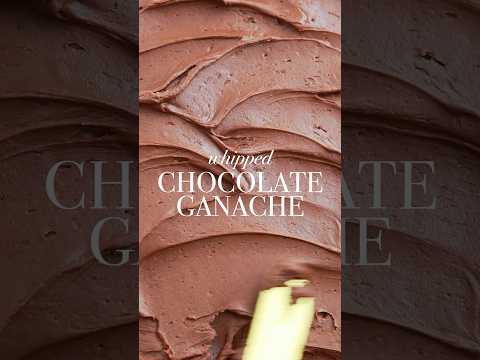 Whipped chocolate ganache is magical ✨ it’s 1:1 ratio (1 part semi-sweet choc to 1 part cream) #cake